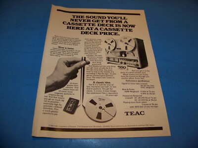 TEAC Cassette Deck Original Print Ad From Magazine 1981 | eBay