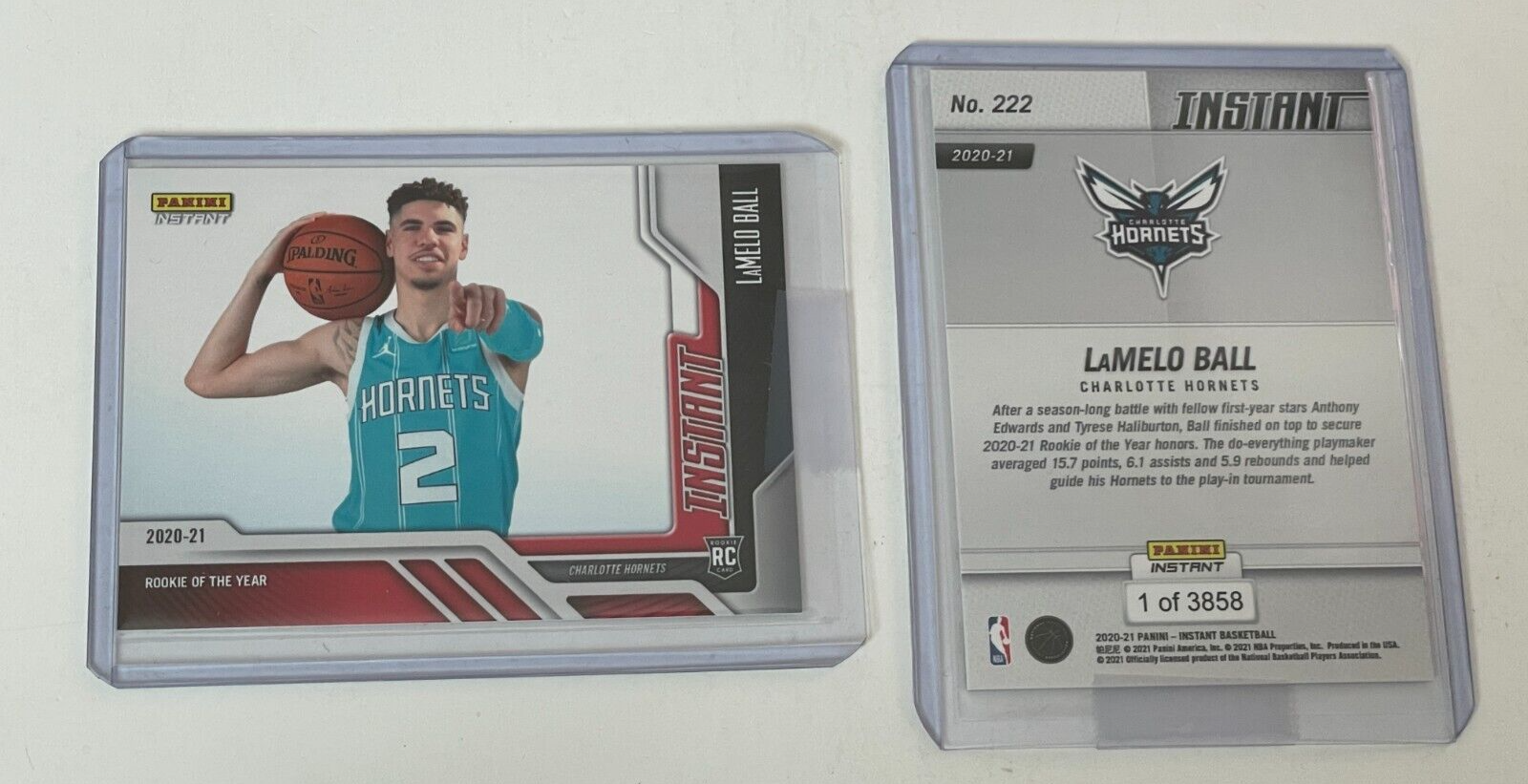 2020 Panini Instant laMelo Ball ROY Rookie of the Year HORNETS RC Print ...