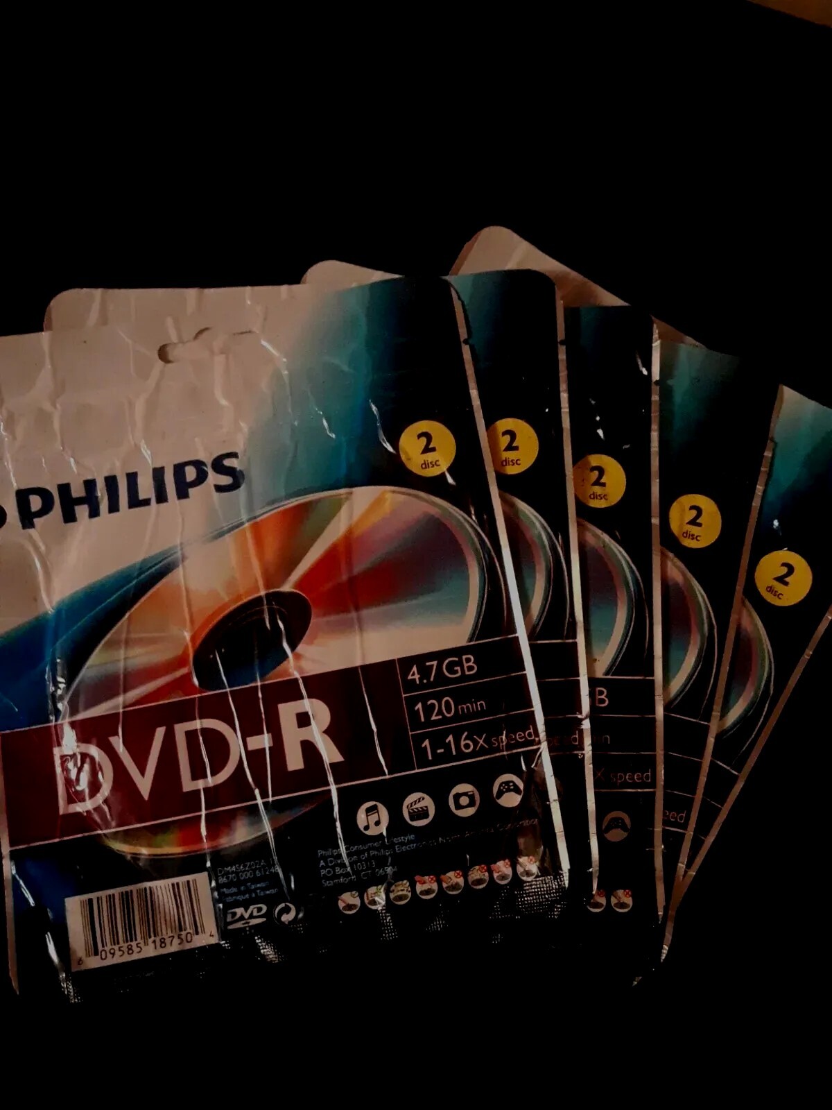 Philips Recordable DVD-R (DVD-R, 10 Discs) 2 Pack 4.7 GB 120 Min 1-16x ...