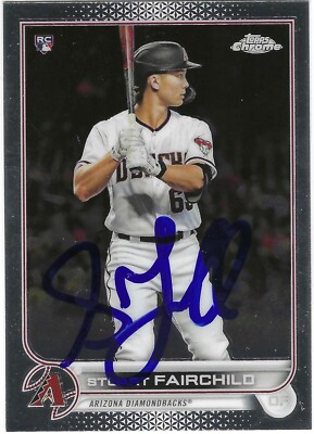 STUART FAIRCHILD SIGNED 2022 TOPPS CHROME RC BASEBALL CARD ARIZONA ...