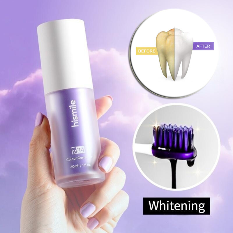 Hismile Purple Toothpaste For Teeth Whitening V34 Color Teeth Cleaning ...