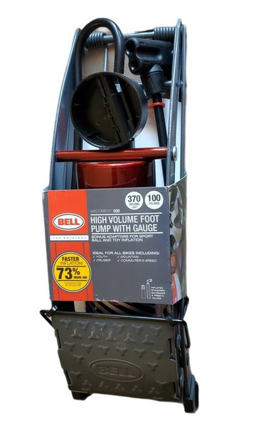 Bell Air Pump Airstomper 500 High Volume Foot Pump With Gauge 100 PSI ...