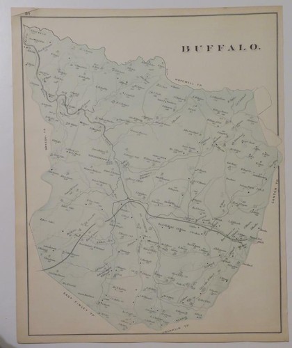 ORIG. HAND-COLORD 1877 MAP,BUFFALO TOWNSHIP,WASHINGTON COUNTY,PA ...