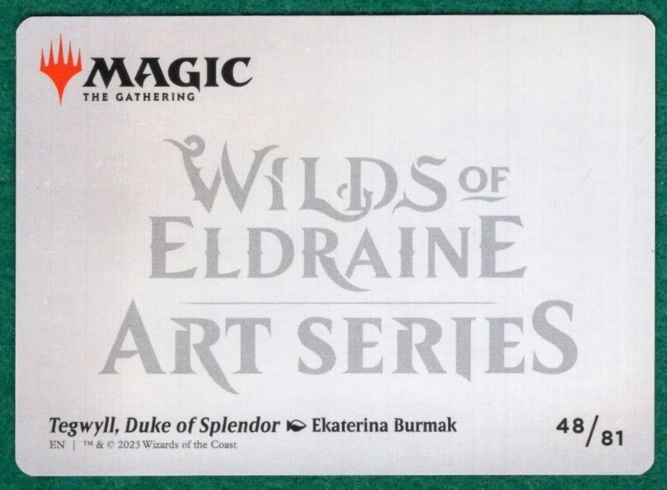 Tegwyll, Duke Of Splendor Art Card - Art Series: Wilds Of Eldraine #48 ...