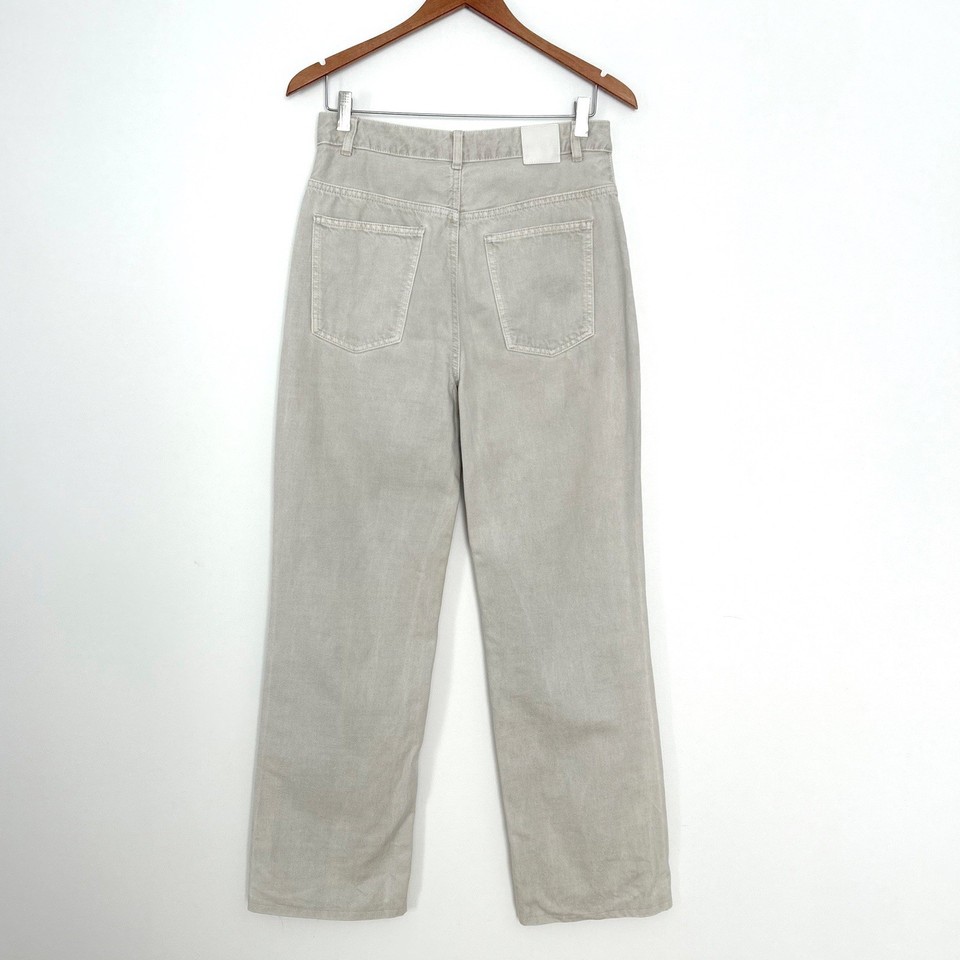 Kookai Jeans Size 38 / 10 Stone Beige Denim High Rise Wide Leg | eBay ...
