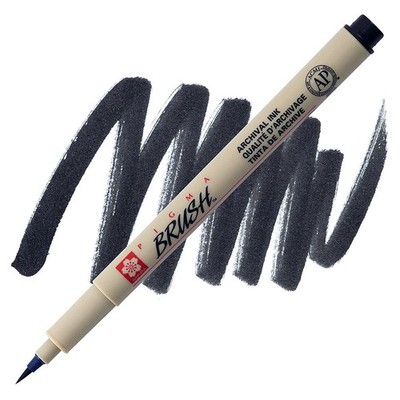 Sakura, Pigma Brush Pen, Black Ink, Brush Tip, Permanent, Smooth, Fade ...