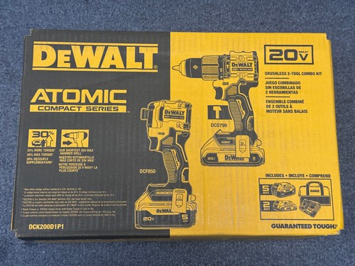 DEWALT ATOMIC COMPACT SERIES 20-VOLT 2-Tool Combo Kit (DCK200D1P1) NEW ...