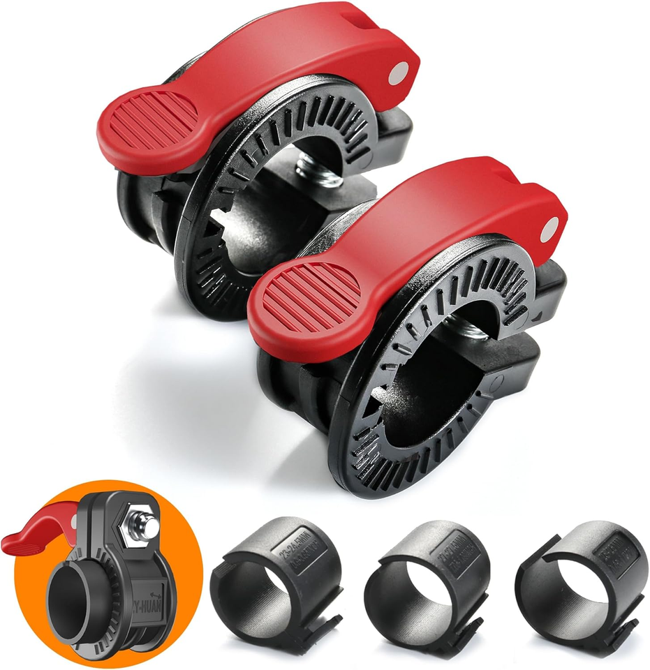 Narrow Barbell Clips for Olympic Bars, Adjustable Weight Locking ...