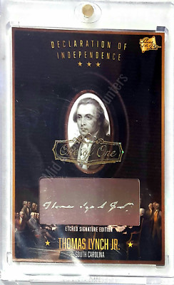 Collectors Card Declaration of Independence Thomas Lynch Jr, SC, Sealed ...