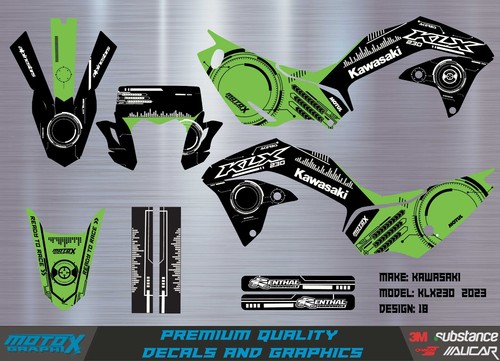 Decal Kit For KLX 230 2023 - Graphics Kit For Kawasaki Design 18 | eBay