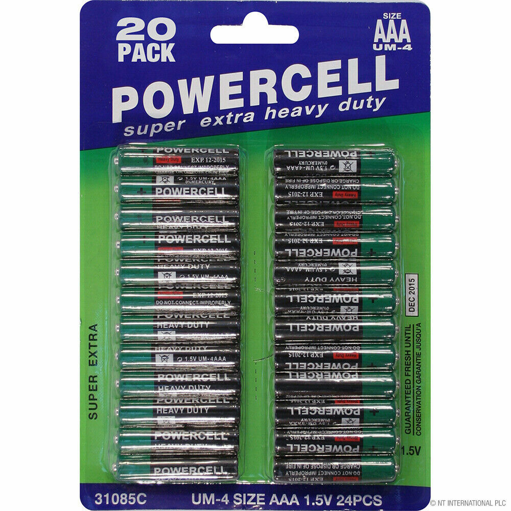 16x Powercell AA or AAA Battery or 1.5V Heavy Duty Batteries | eBay UK