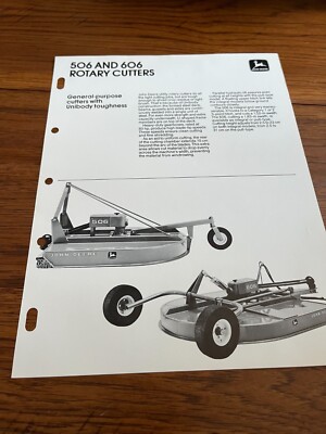 John Deere 506 606 Rotary Cutters For 1983 Brochure AMIL21 ver5 | eBay