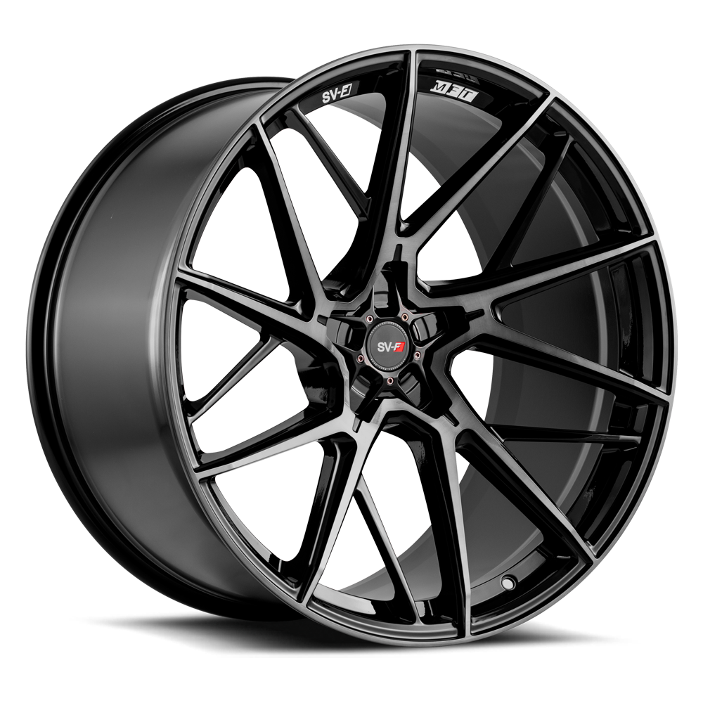 21 inch 21x12 Savini SVF-06 Double Dark Tint Black wheels rims 5x4.5 ...