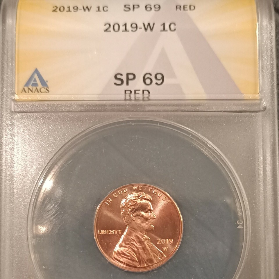 2019 FIRST "W" UNCIRCULATED LINCOLN SHIELD CENT PENNY GEM BU+ SP69 RED ...