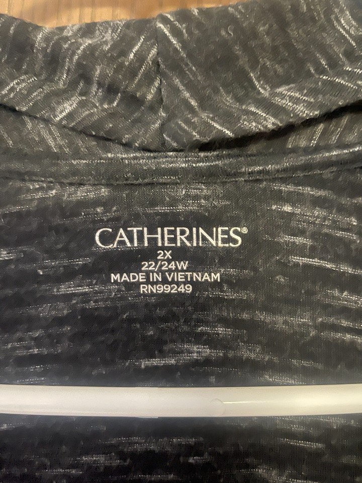 Catherines Womens Plus Size 2X Polyester Rayon Shirt with Attached ...