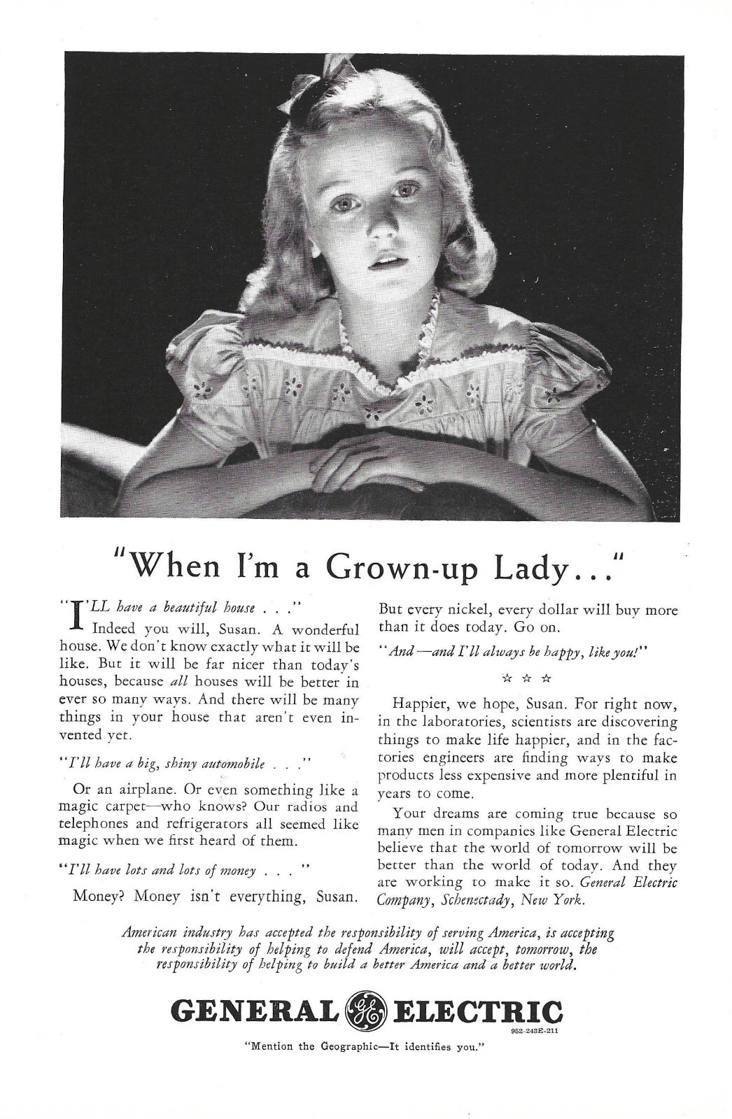 1942 General Electric Company GE Vintage Print Ad WWII Ephemera | eBay