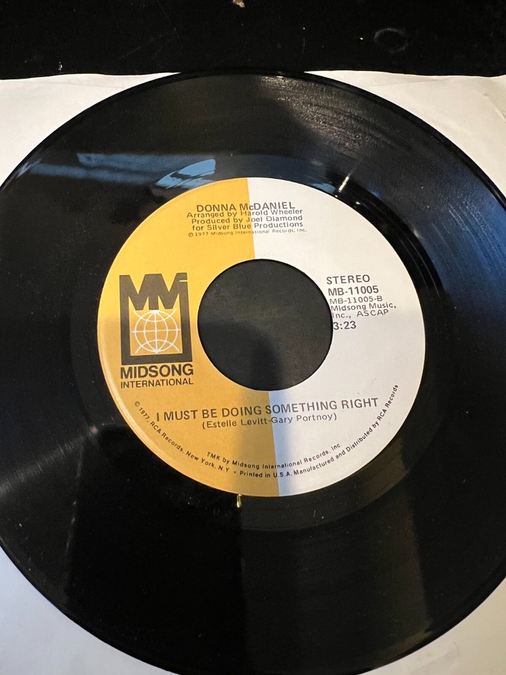 45 Donna McDaniel Save Me I Must Be Doing Something Right MIDSONG VG+ ...