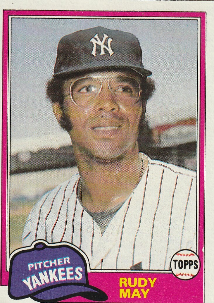 FREE SHIPPING-MINT-1981 Topps #179 Rudy May New York Yankees Baseball ...