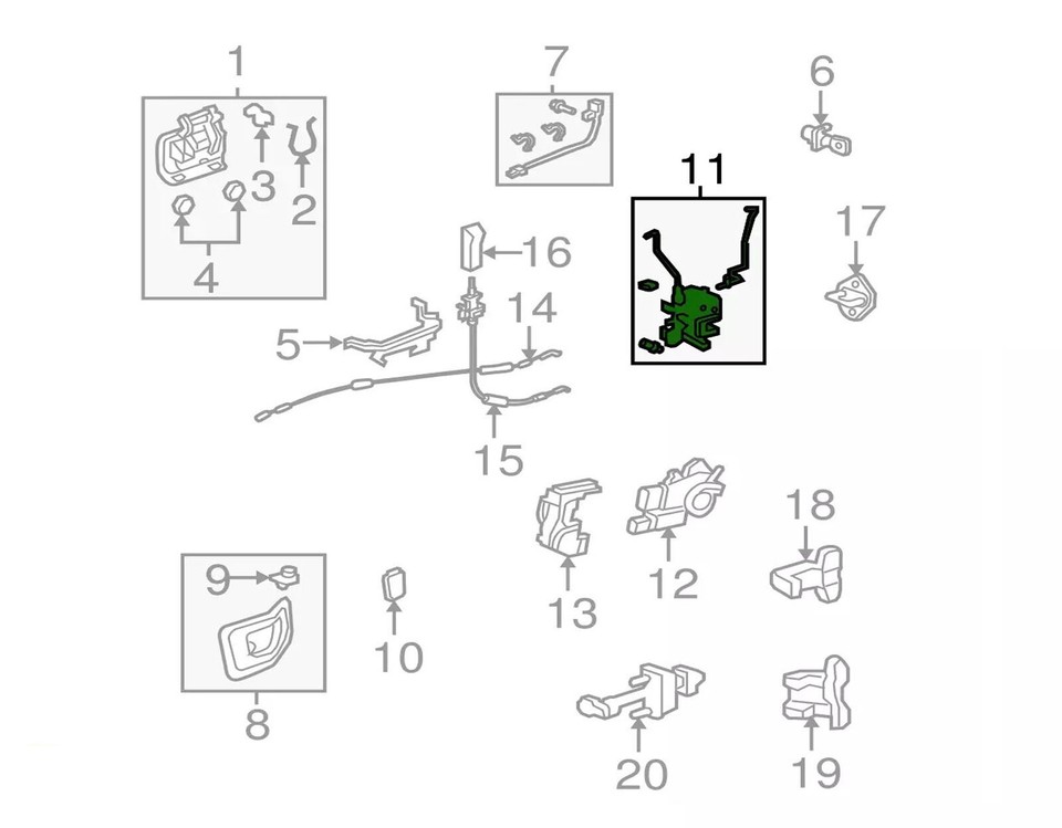 Pair Front Door Lock Latch L+R For Honda CR-V 02-06 72112-S9A-A01 72152 ...