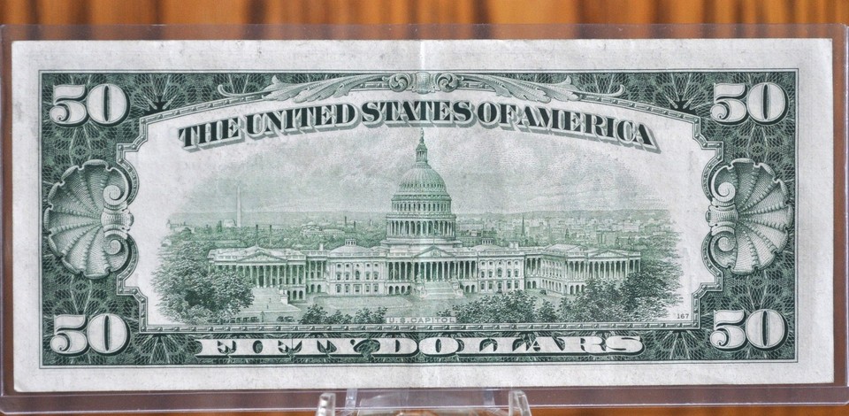 1950-A 50 Dollar Star Note Fr#2108-A* - AU, Boston, 1950 $50 Star, Nice ...