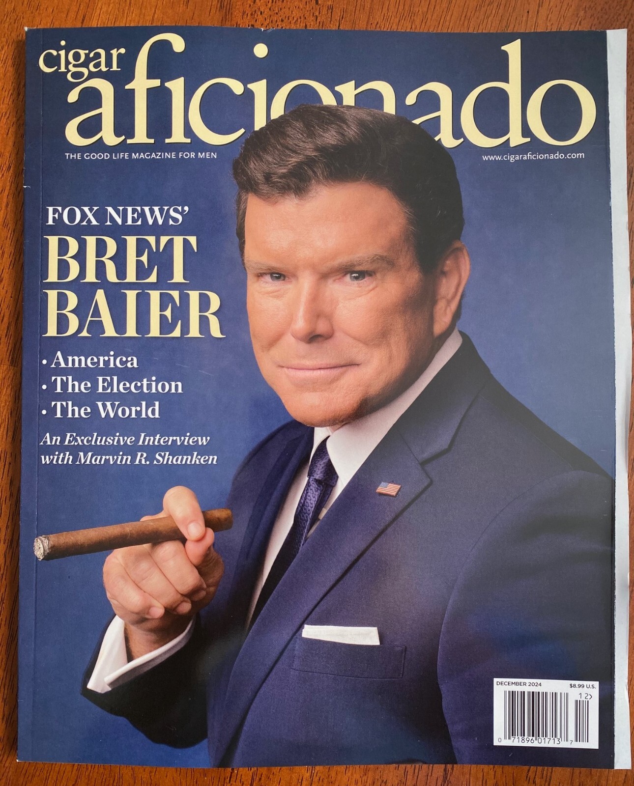 CIGAR AFICIONADO - DECEMBER 2024 - BRET BAIER COVER - FOX NEWS ...