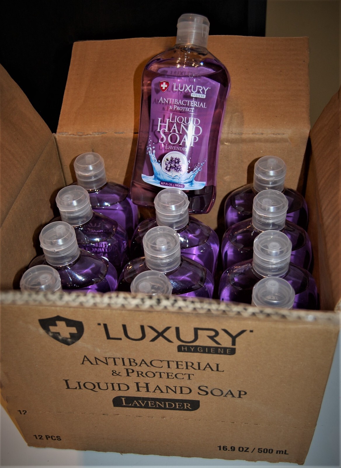 Case Lot of 12 LUXURY HYGIENE & PROTECT Liquid Hand Soap LAVENDER 16 ...