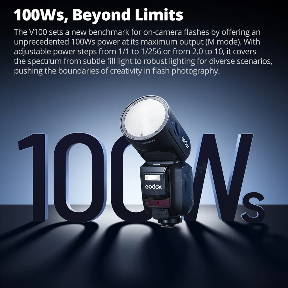 Godox V100C V100-C 2.4G TTL Round Head Camera Flash Speedlite for Canon ...