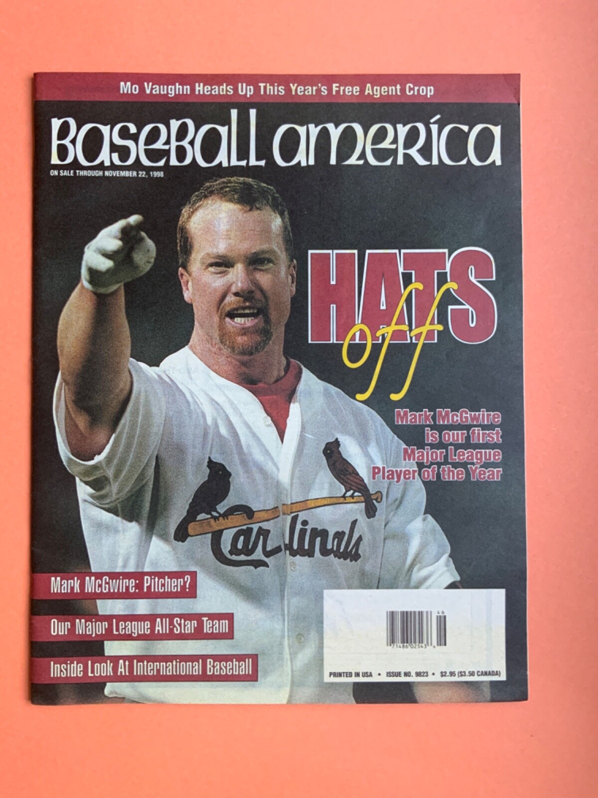 Mark McGwire Baseball America Magazine 11/22/1998 | eBay