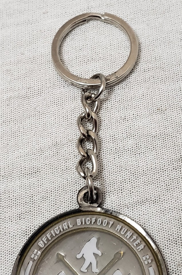 Official Bigfoot Hunter Keychain Metal Keyring Sasquatch Yeti Cryptid ...