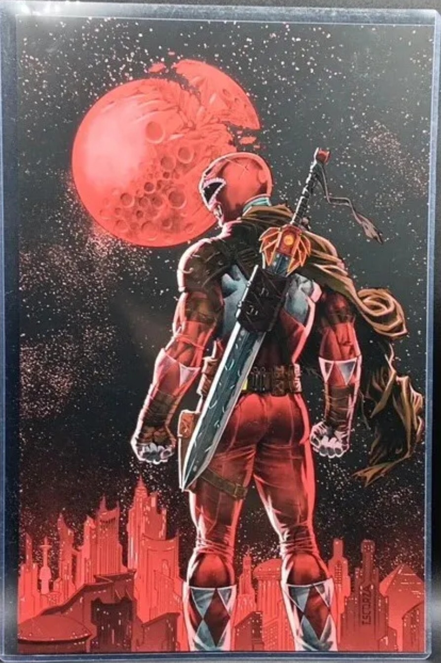 Mighty Morphin Power Rangers Return Forever Red Moon 11x17 UV GLOSS ...