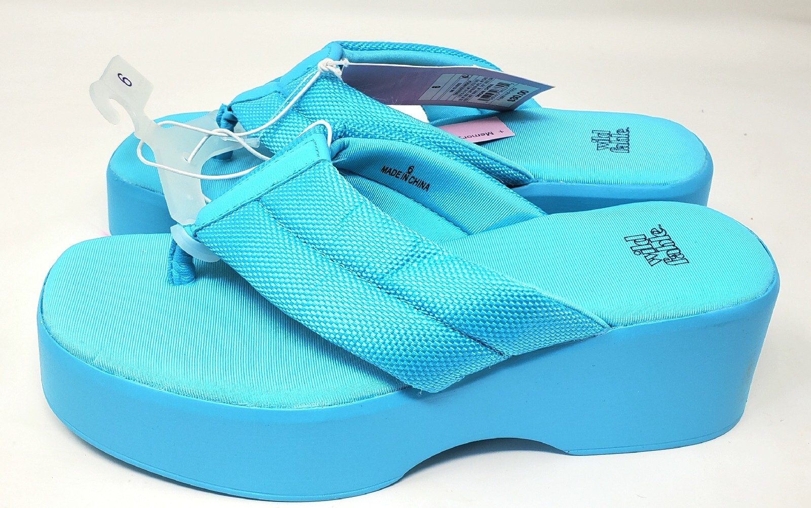 NWT Wild Fable Women's Angela Platform Memory Foam Flip-Flop Sandals Size 6 US | eBay