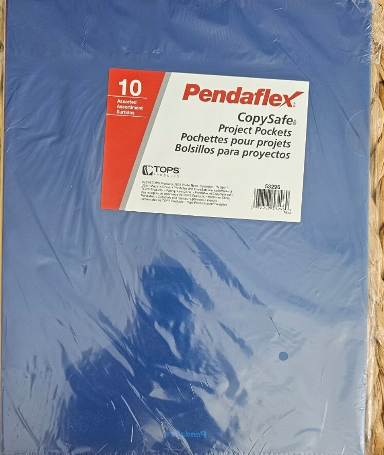 Pendaflex Copy Safe Project Pockets Letter Size Assorted Colors 10 per ...
