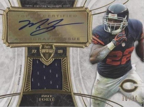 2013 Topps Supreme - Autographed Relics #SAR-MF Matt Forte /30 (AU, MEM ...