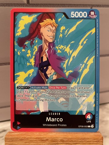 Marco OP08-002 (Leader Card) Two Legends ONE PIECE Card TCG Near M ...