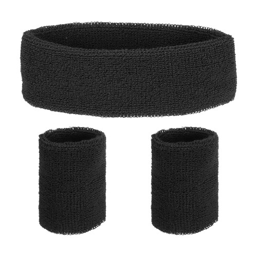 Sweat Band Set Sports 7"x2" for Women Men Workout Exercise Basketball ...