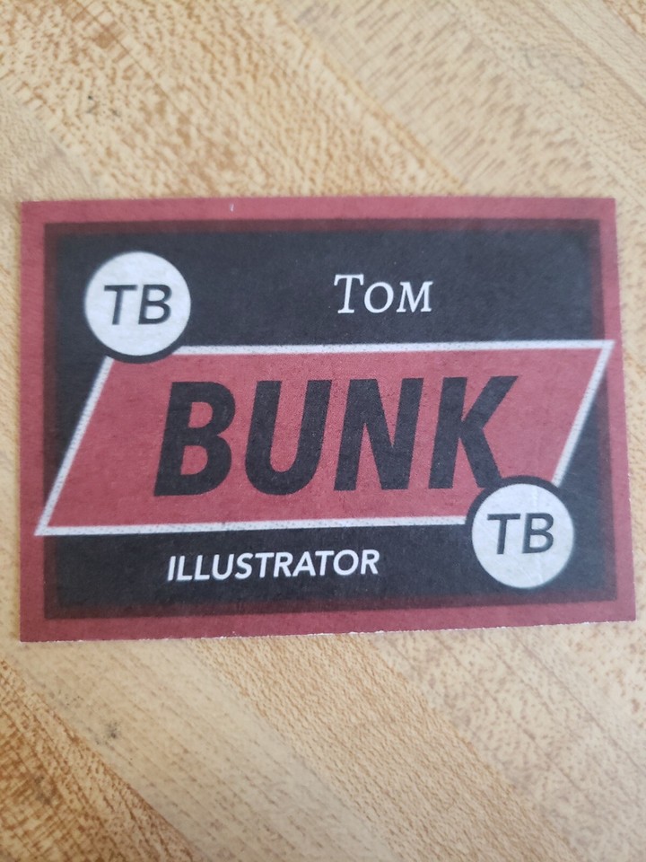 Tom Bunk Custom Signed Card - Artist for Garbage Pail Kids and Mad ...