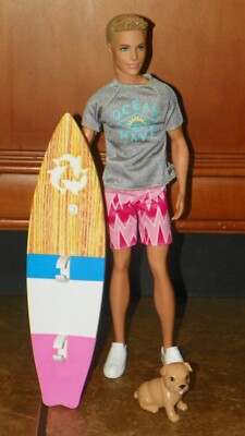 BARBIE Dolphin Magic Surf KEN Doll Beach Surfing Complete | eBay
