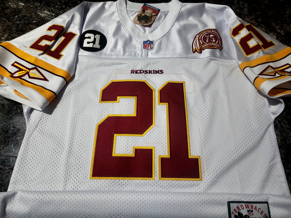 NEW w/TAG Washington Redskins #21 Sean Taylor Dual patch Stitched White ...