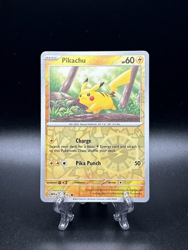 Pokemon 151 Pikachu 025/165 Reverse Holo Rare NM English | eBay