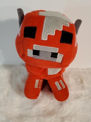 Minecraft Overworld Baby Mooshroom Red w Pink Bull Plush 6" Cow Mojang ...