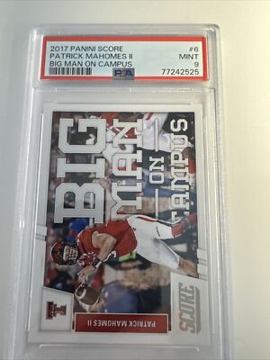 2017 Panini Score Big Man On Campus #6 PSA 9 Patrick Mahomes RC | eBay