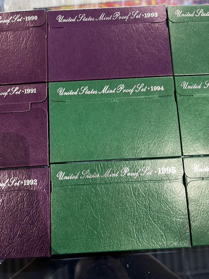 1 piece -Estate Sale Lot Of US Proof Sets Coins Money OGP COA Hoard 20 ...