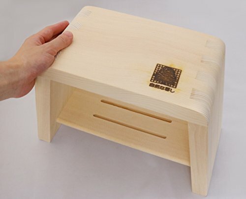JAPANESE Ichihara Hinoki Wood Chair Isu Furo Bath Stool Onsen Made in ...