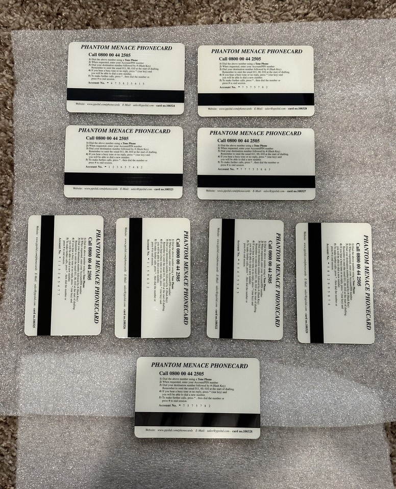 Star Wars Phantom Menace British Phone Card Set | eBay