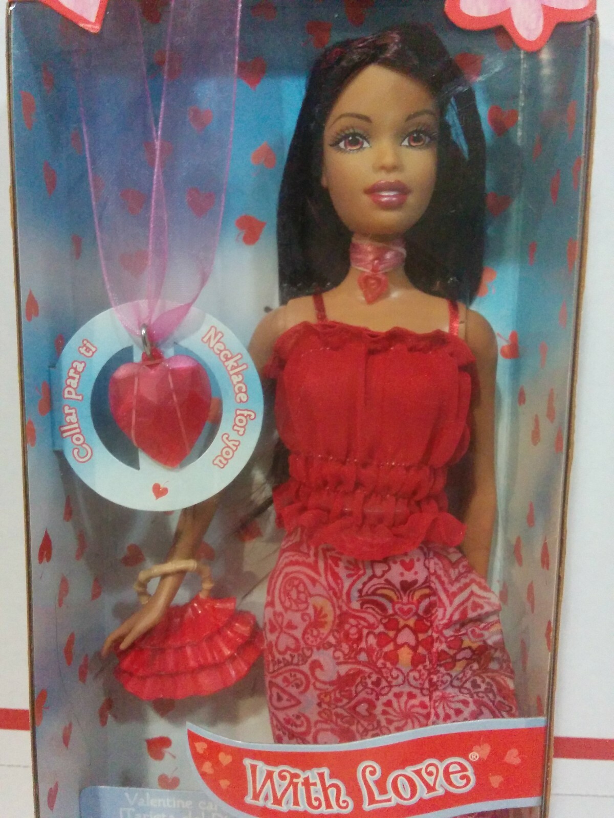 2005 Mattel With Love Barbie Doll Valentine's Day African American Dark ...