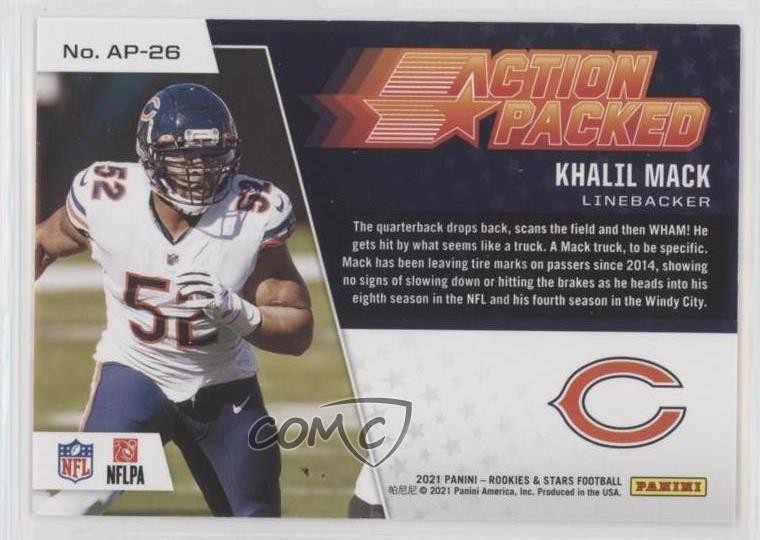 2021 Panini Rookies & Stars Action Packed Orange /99 Khalil Mack #AP-26 ...