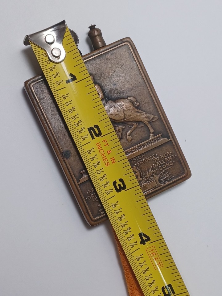 WWI St Louis to the Front Brass French Trench Style Rope & Wick Lighter ...