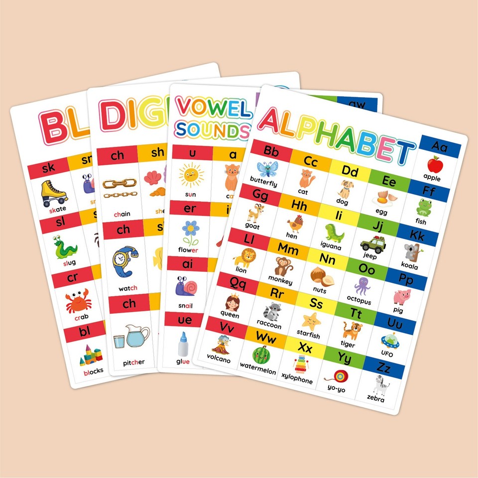 Kids Alphabet Chart Children Alphabet Chart Phonics Alphabet Chart for ...