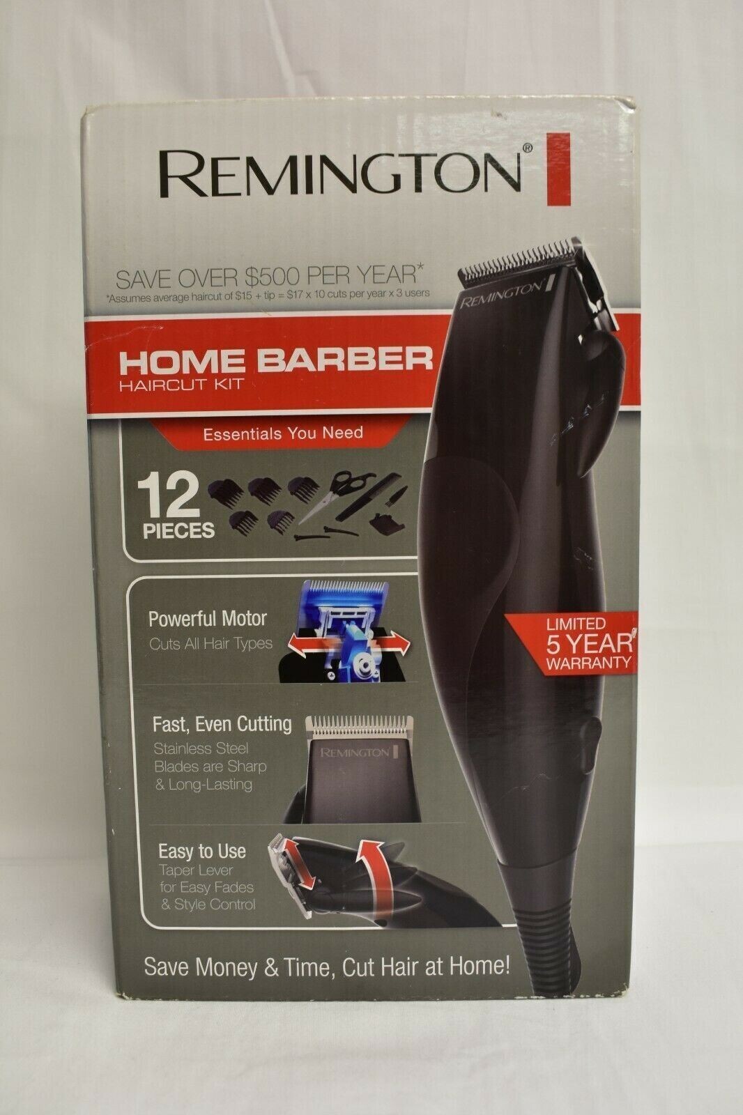 REMINGTON 12 Piece HOME BARBER Haircut CLIPPERS Kit HC60 BRAND NEW ...