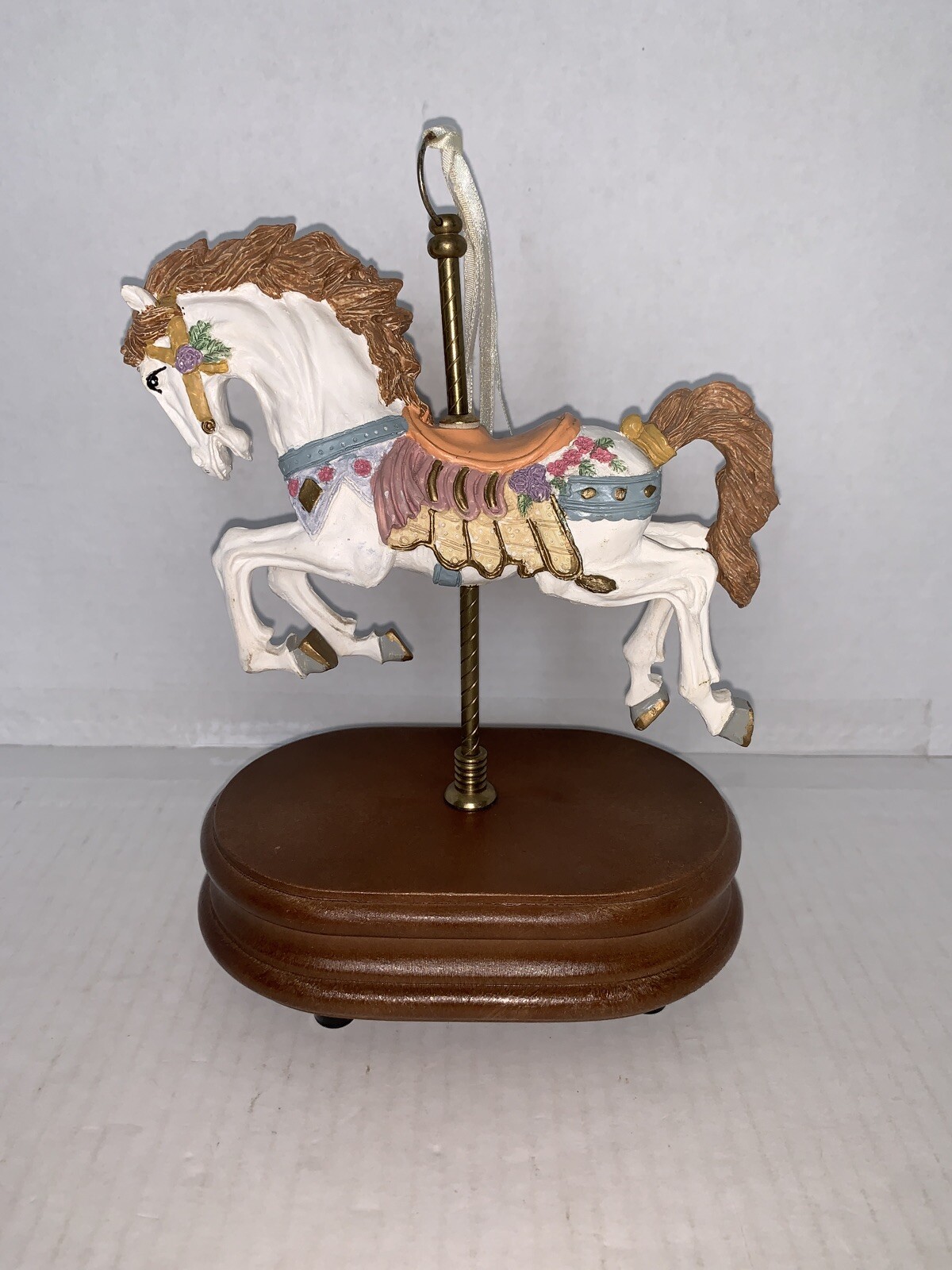 Vintage ALBERT E. PRICE CAROUSEL HORSE MUSICAL Collection 8 1/2” Tall ...